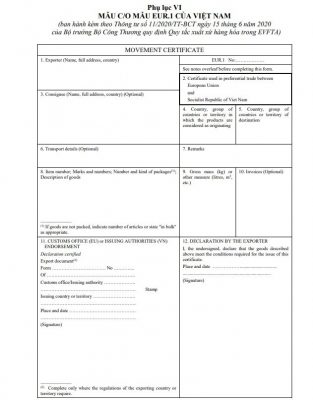 Thủ tục xin cấp CO form EUR.1 có những lưu ý gì? - Sao Mai Corp